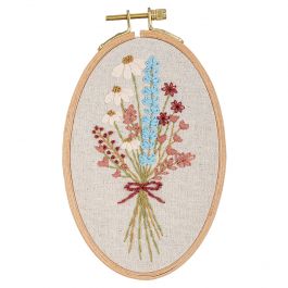 Kit de broderie à dessiner et à broder - Bouquet de fleurs - Daffy's DIY