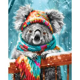 Kit de broderie Diamant sur châssis - Koala élégant - Art City