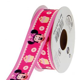 Ruban au mètre - Ruban satin 25 mm vendu au mètre - Minnie - LMC